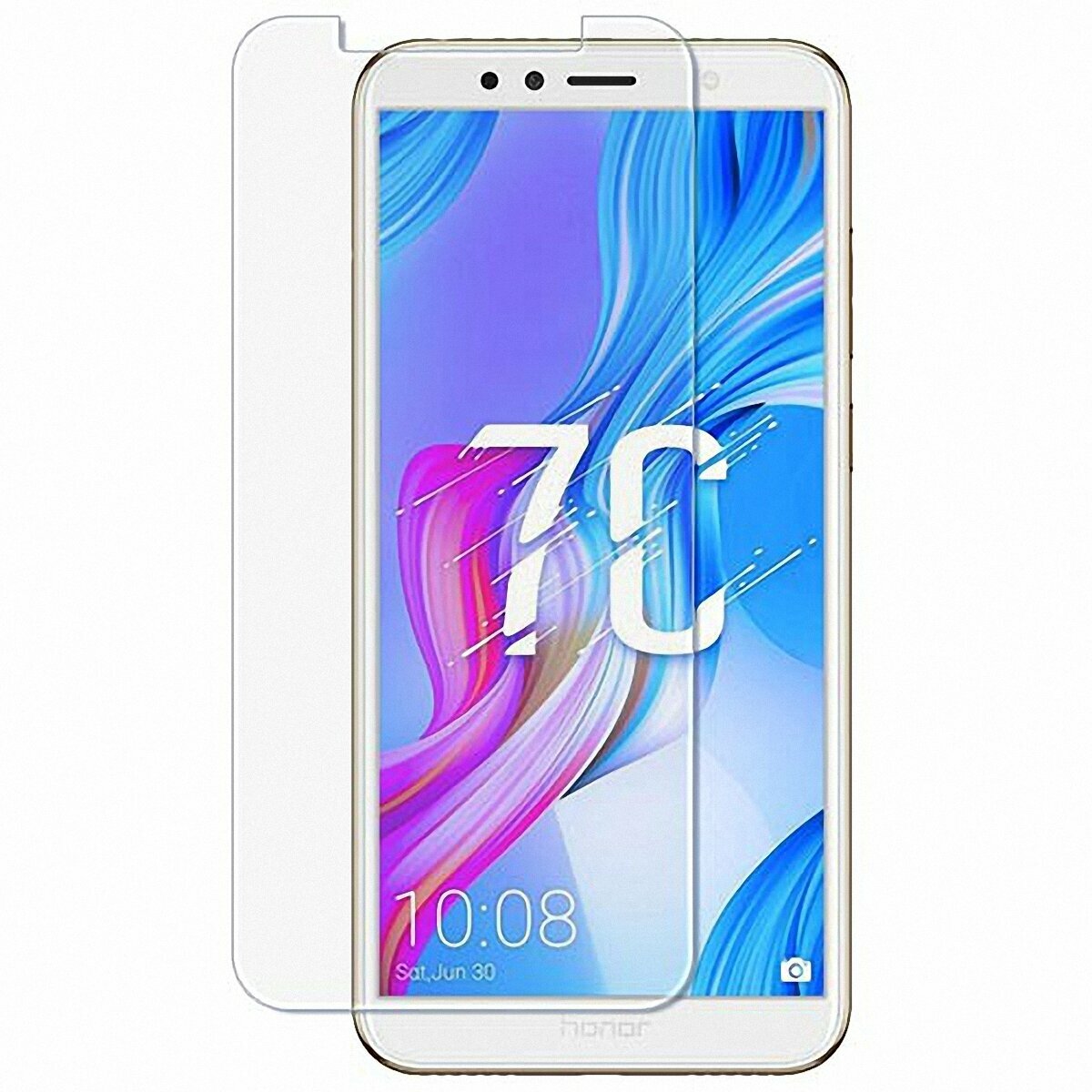 Защитное стекло для Honor 7C прозрачное на плоскую часть экрана