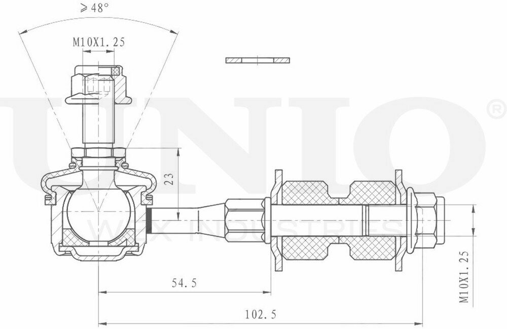Стойка стабилизатора переднего UNIO SSP-50100 Hyundai Sonata IV 98-, Kia Magentis 01-, Opirus 03-