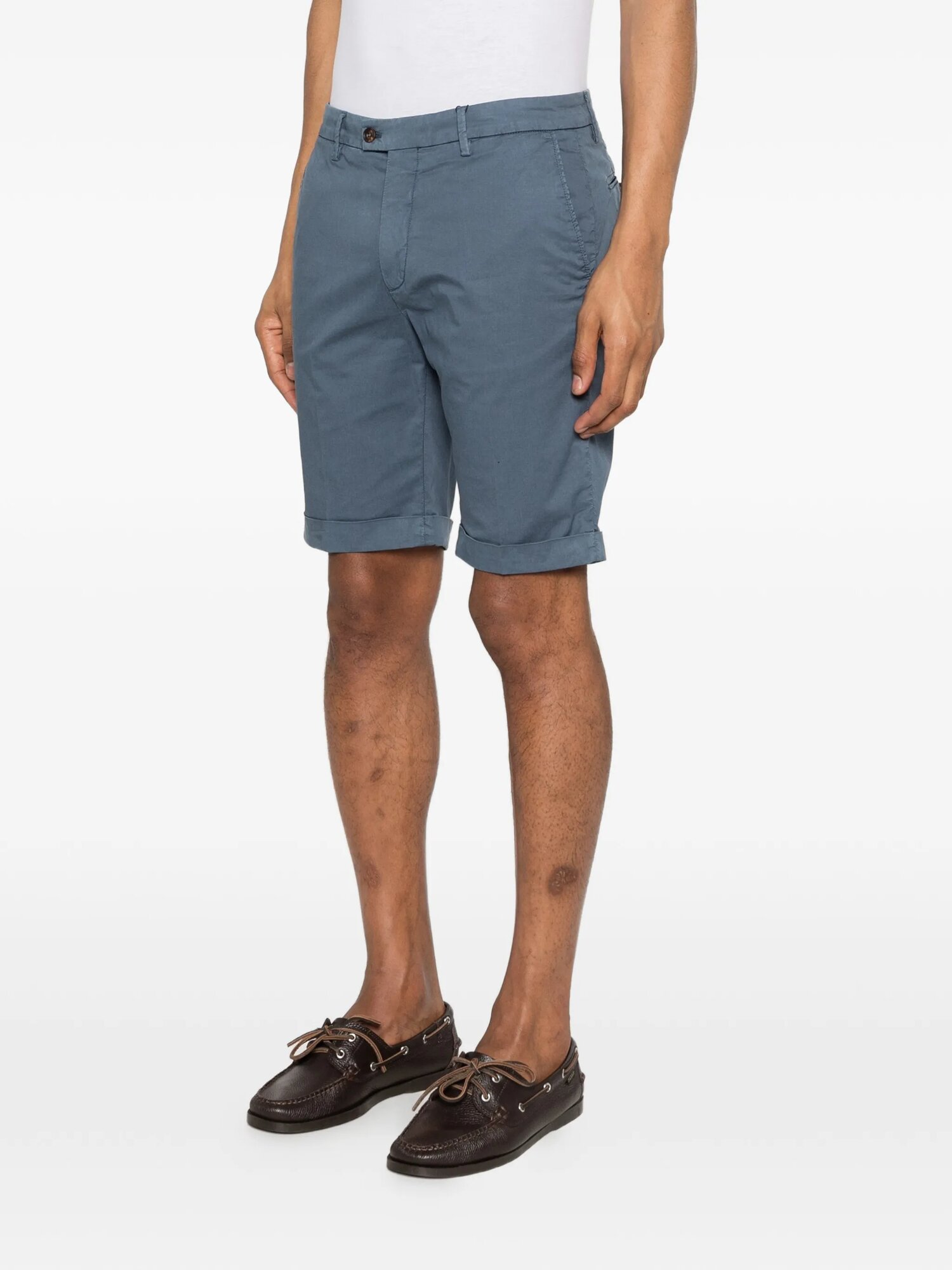 Шорты Corneliani Cuffed tailored shorts, размер 54, синий — фото 1