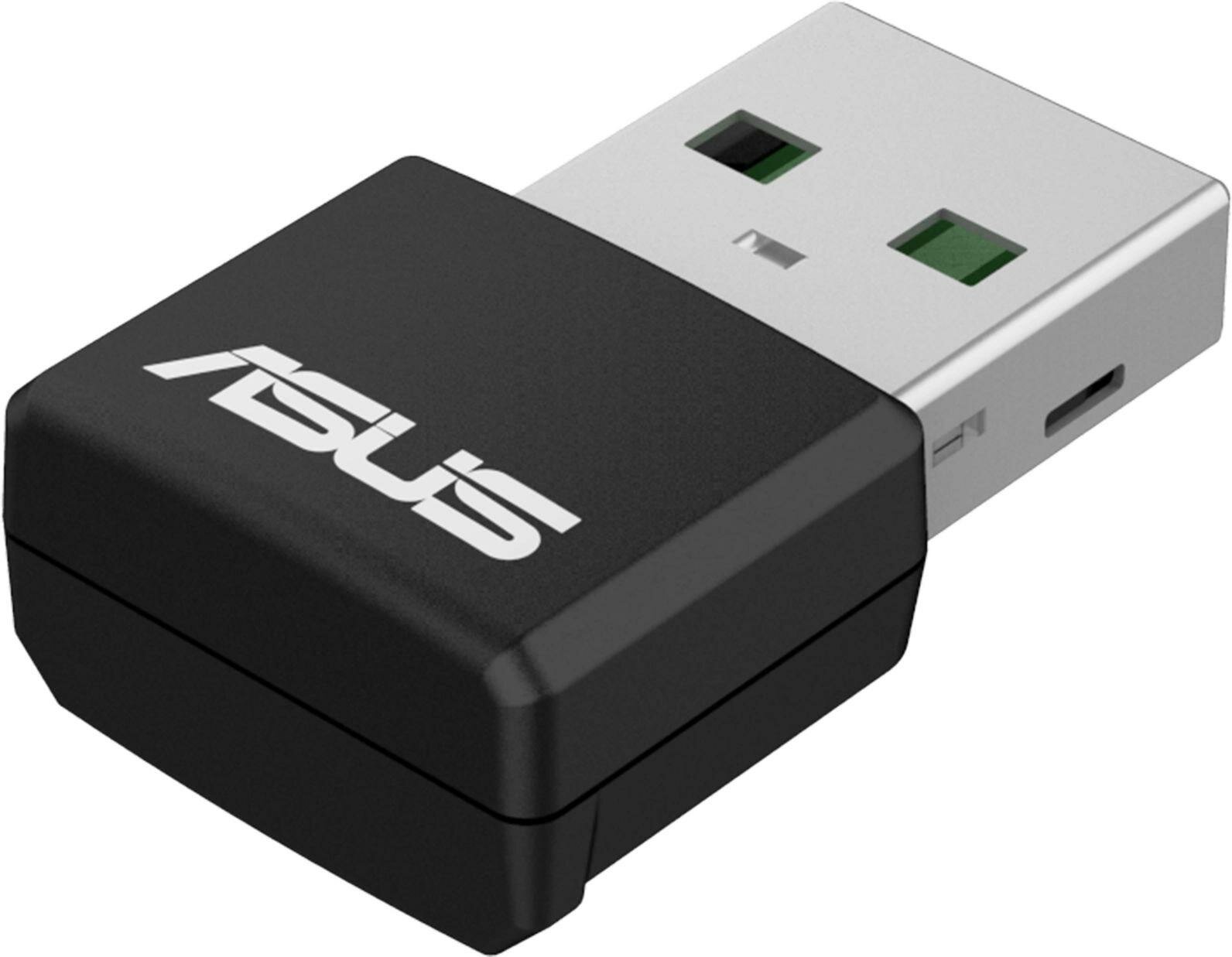 Сетевой адаптер ASUS Wi-Fi, Aх1800, USB 2,0, корпус пластиковый (USB-AX55 NANO)