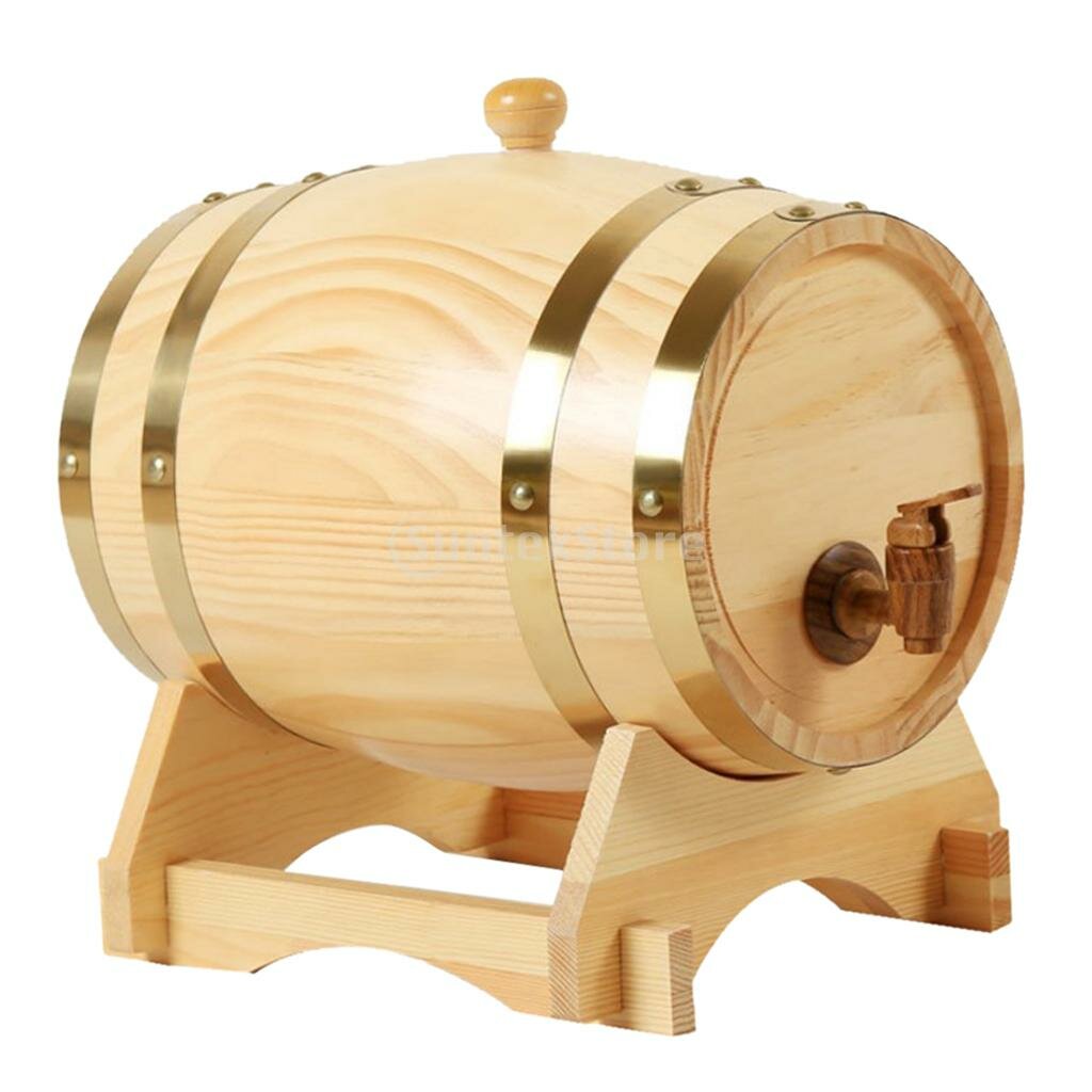 Бочка дубовая для выдержки вина и виски, 1.5л и 3л, с подста