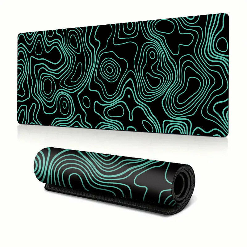 Коврик для стола и клавиатуры игрового типа с аниме тематикой анти скользящий увеличенный размер на основе резины