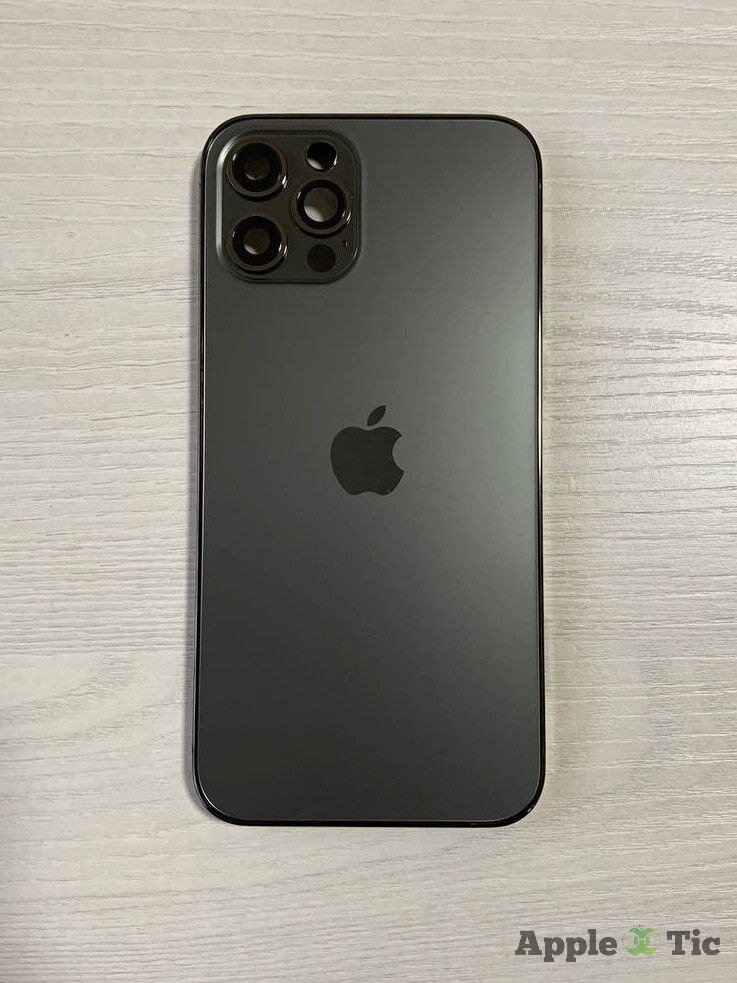Корпус для IPhone 12 Pro черный (GRAPHITE), комплект кнопок, сим-лоток — фото 1