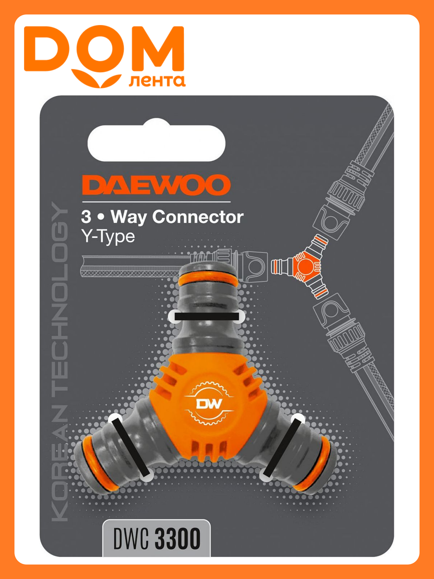 Коннектор Daewoo DWC 3300, Y-образный, пластик, быстроразъемный, 1 шт