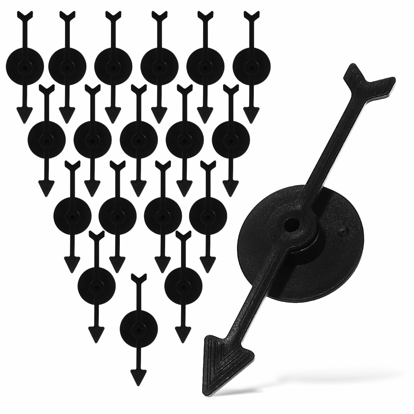 Пластиковые игровые стрелки черного цвета для настольных игр, набор из 25 штук