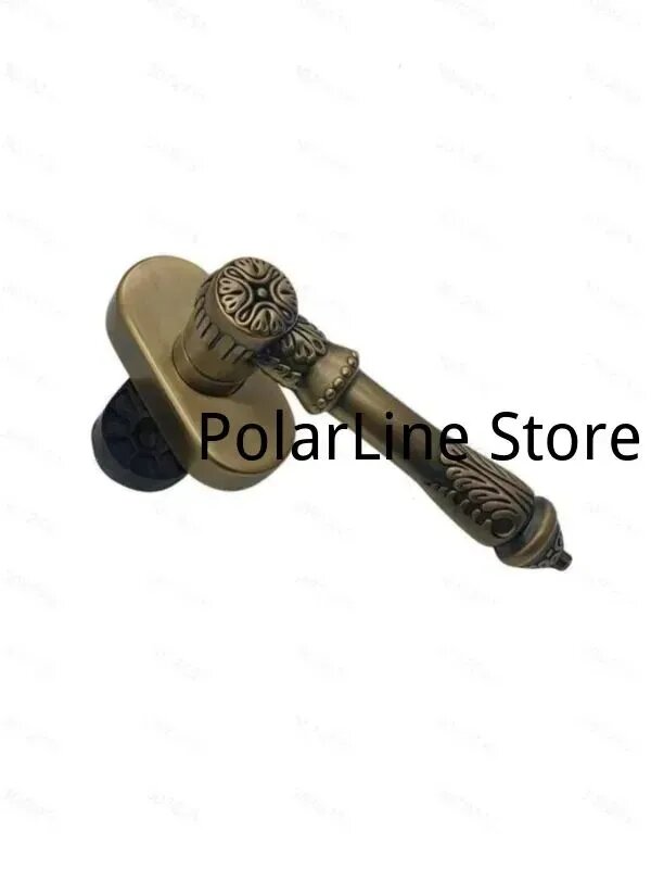 Поворотная ручка для окон и дверей, 43 мм, в эксклюзивном трехмерном рельефе из винтажной латуни