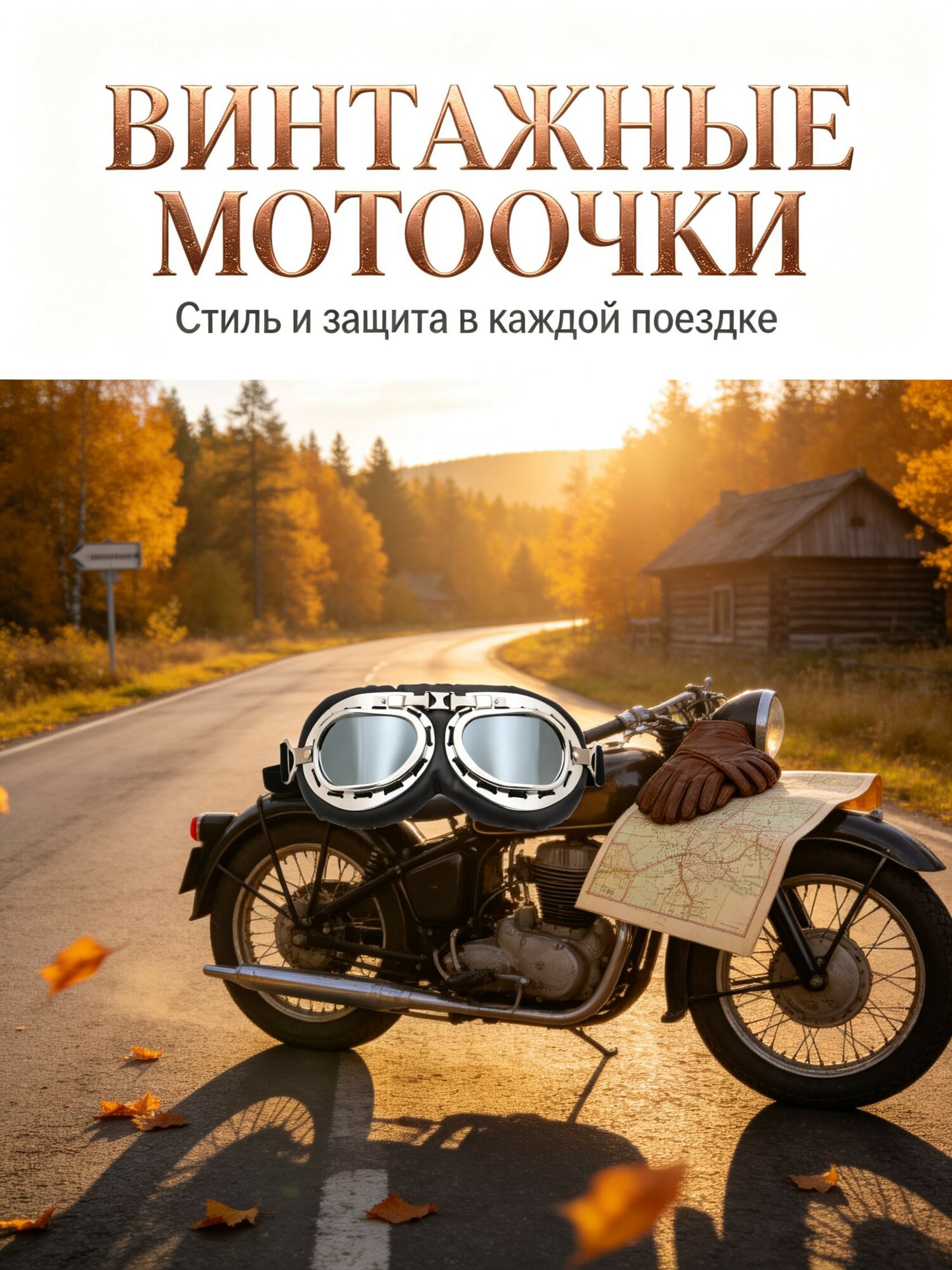 Ветрозащитные мотоциклетные очки в стиле ретро, винтажный пилот для мото и ATV с мягкой PU оправой и небьющимися PC линзами