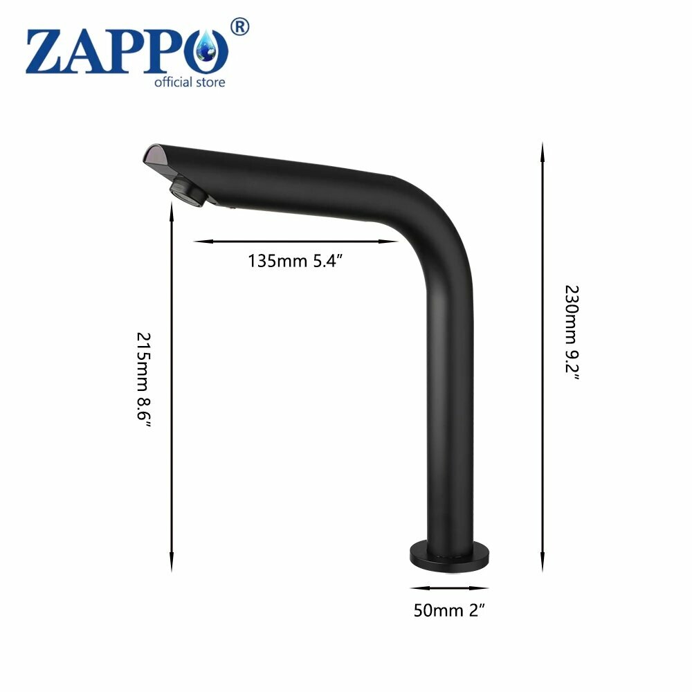 Torayvino черный керамический смеситель для раковины 23cm black faucet