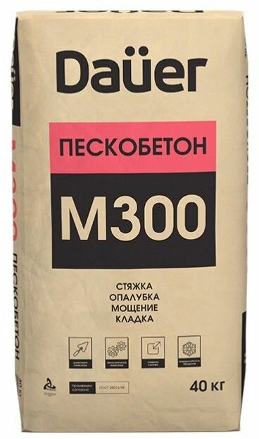 Дауэр пескобетон М-300 (40кг)