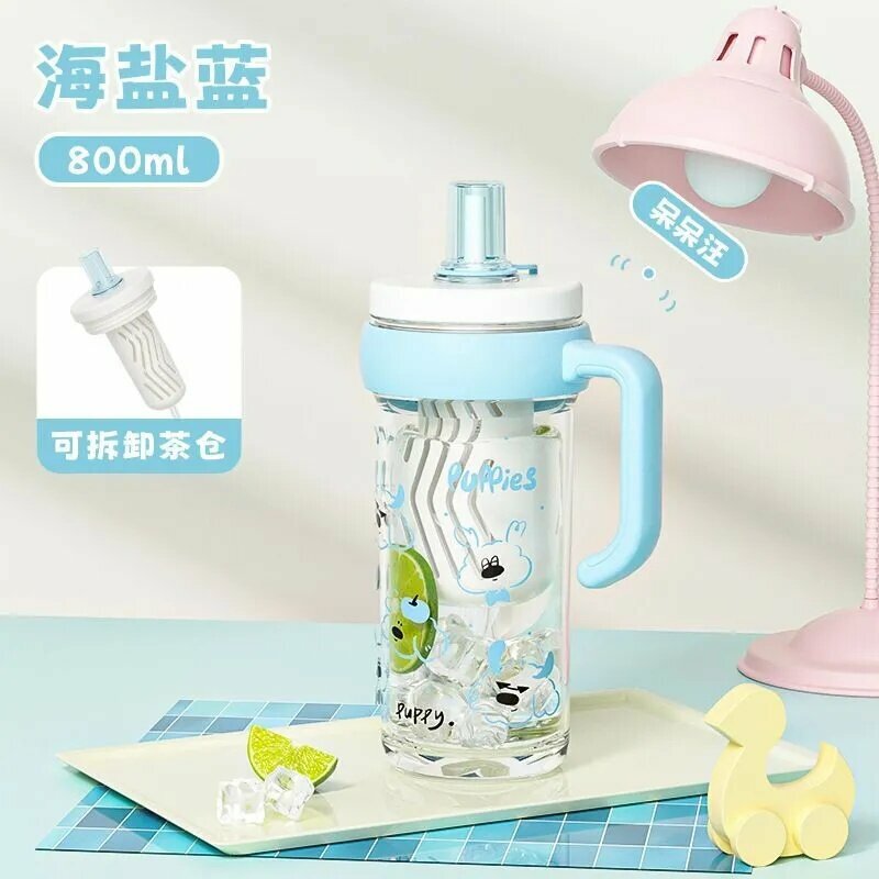 Новый мультяшный стаканчик Big Mac Ice Tyrant cup из пластиковой соломки большой емкости