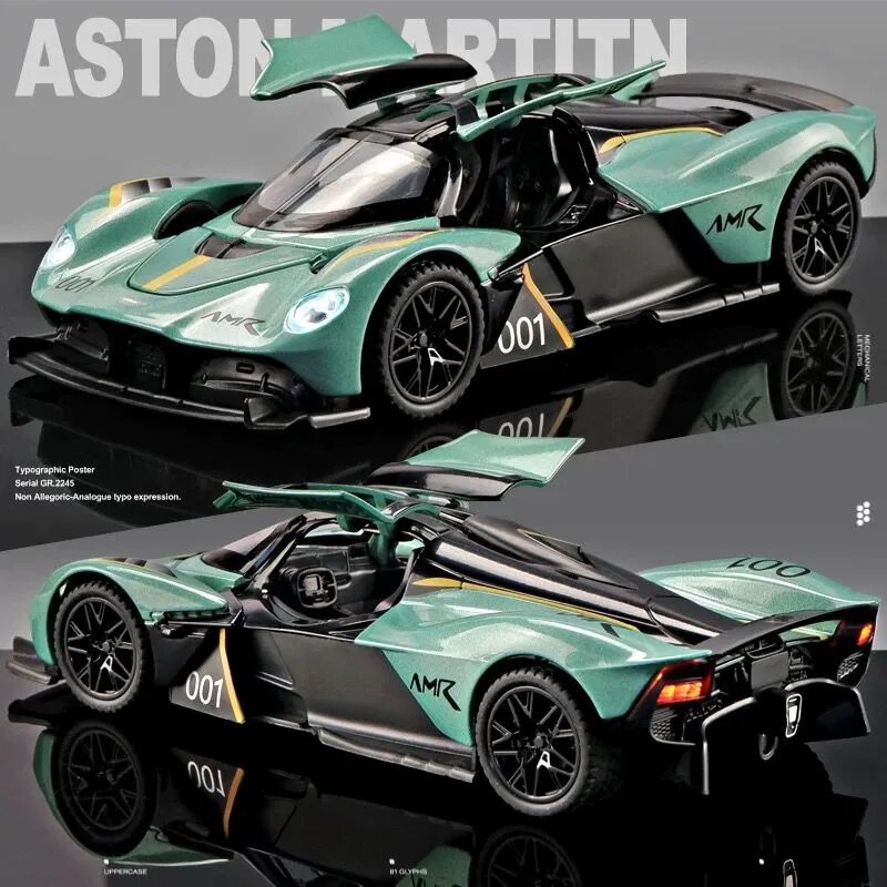 Металлическая игрушечная машина, Aston Martin Valkyrie (Астон Мартин) масштаб 1:32
