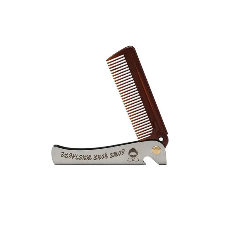 Складная расческа для бороды Brown Beard Comb