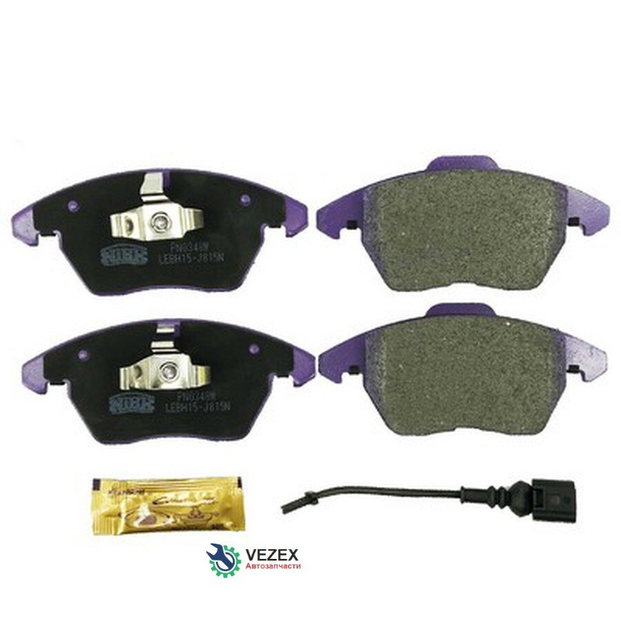 NIBK PN0348W PN0348W-NIBK колодки дисковые п. !\ Audi A3, VW Golf V 1.4-2.0TD 03> disk 15'/16' с датч. изн.