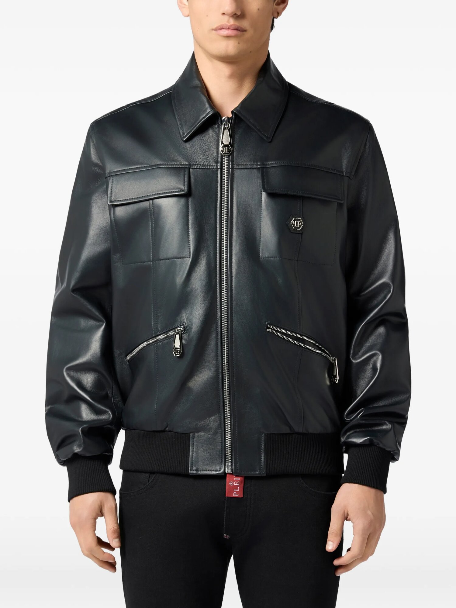 Куртка PHILIPP PLEIN Palms, размер L, black/black — фото 1
