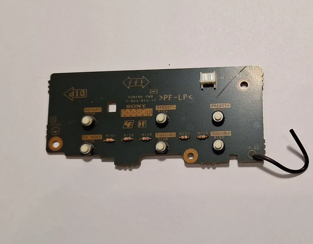 Плата с кнопками управления передней панели (TUNING PWB 1-864-814-11) ресивера SONY (STR-DE598)