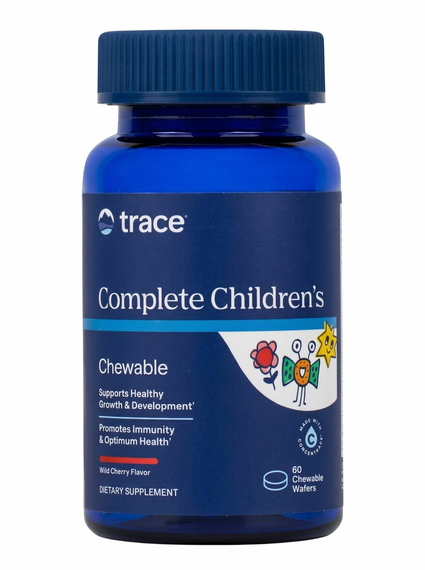 Trace Minerals Complete Children's Chewable, Трейс Минералс детский жевательный комплекс,60 вафель