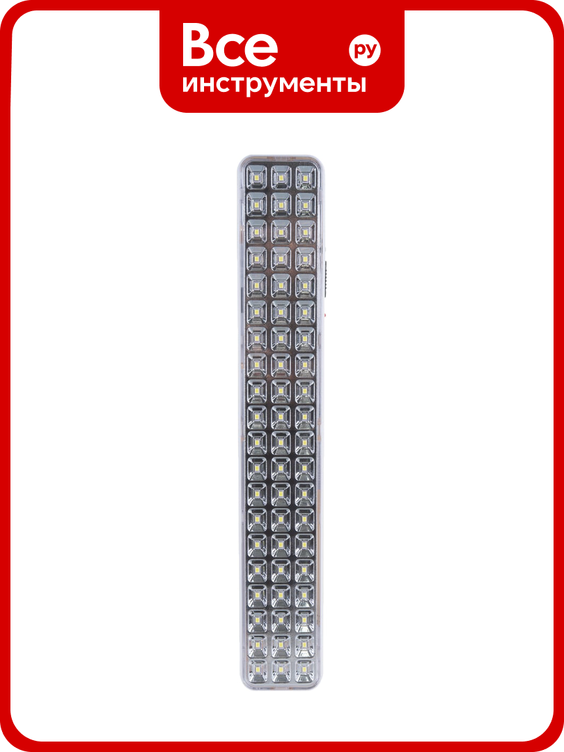 Светодиодный аварийный светильник IN HOME СБА 1098-60DC 60 LED, 2.0Ah, lithium battery, DC 4690612029528, пластиковый