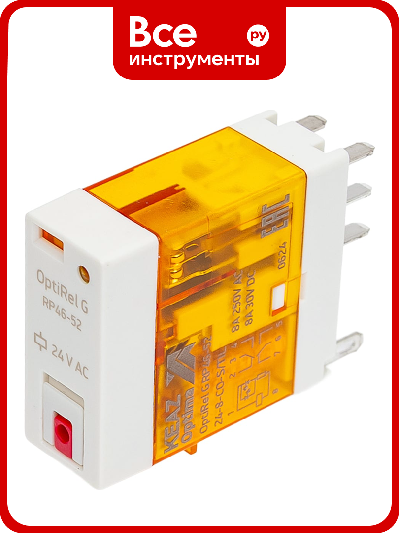 Реле промежуточное КЭАЗ OptiRel G RP46-52-24-8-CO-S/TIL 281050