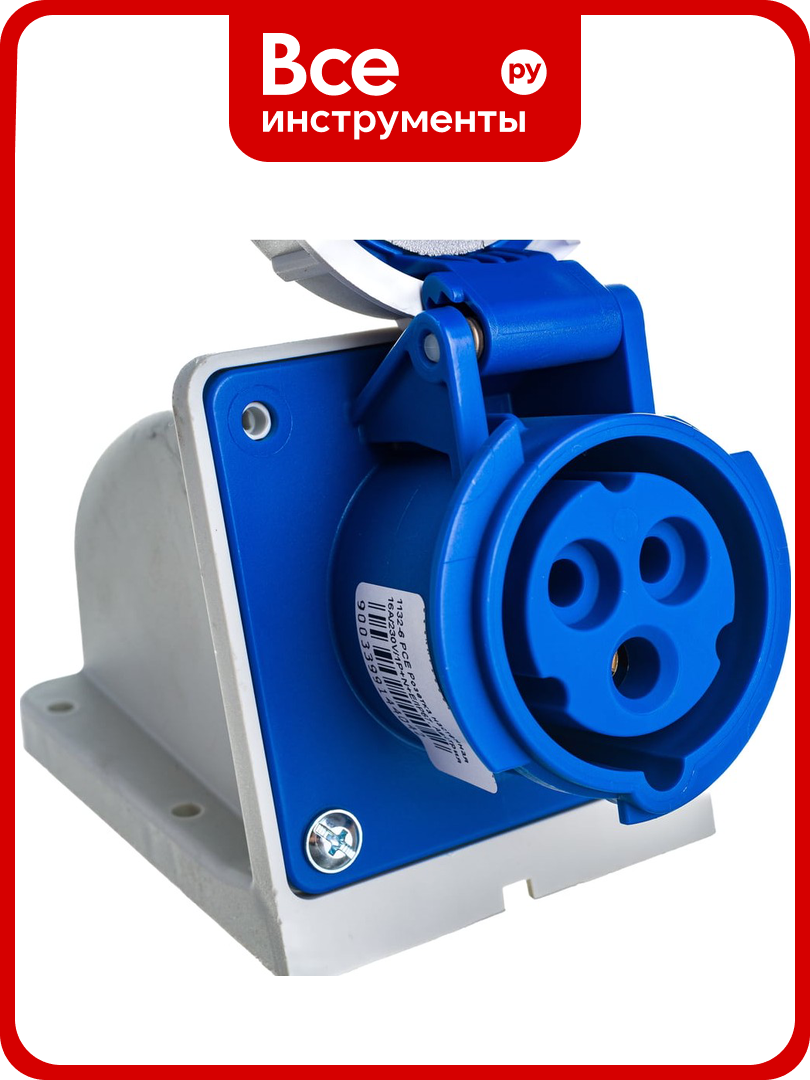 Настенная розетка PCE 16А 230V 1P+N+E IP67 1132-6