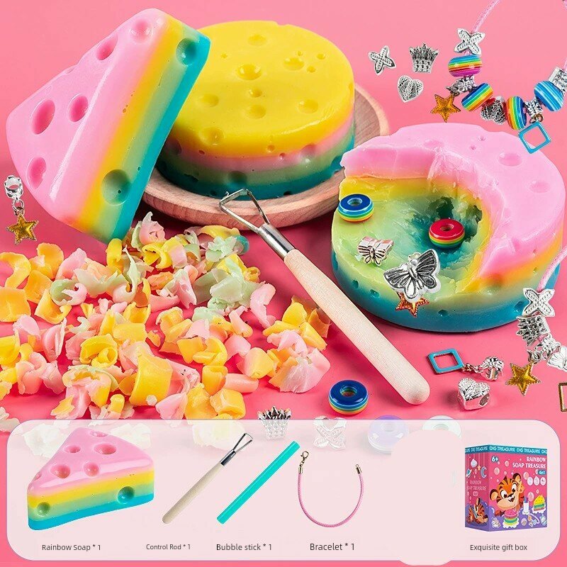 Треугольная мыльная коробка с сыром для детей, забавная DIY-игрушка для ванной - идеальный подарок на день рождения для