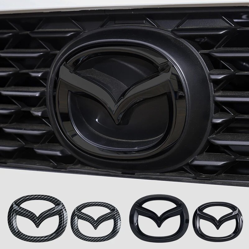 Эмблема Mazda черная, 119x97 мм