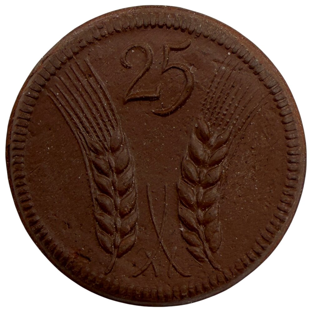 Германия, Веймарская республика, Мюнстерберг 25 пфеннигов 1921 г. (24 мм.)