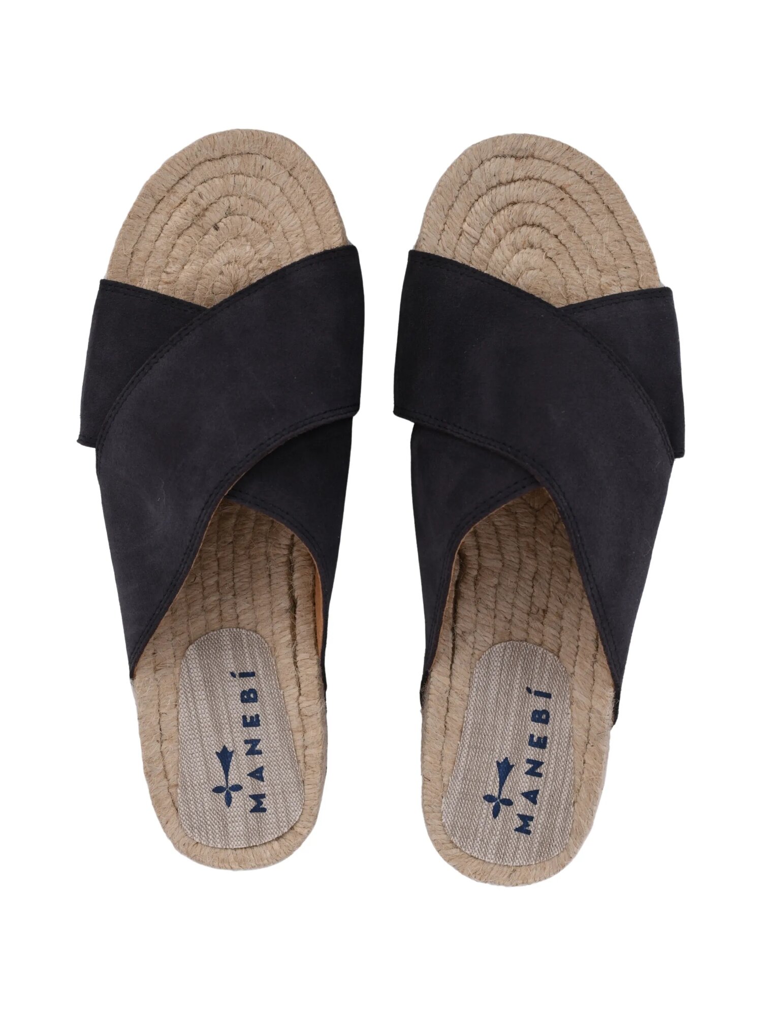 Босоножки Manebi Suede crossed-strap sandals, размер 42, blue — фото 1