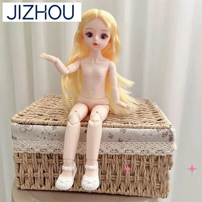 BJD кукла с 20 шарнирами, 30 см, золотые прямые волосы, фиолетовые глаза, с головой, телом и обувью