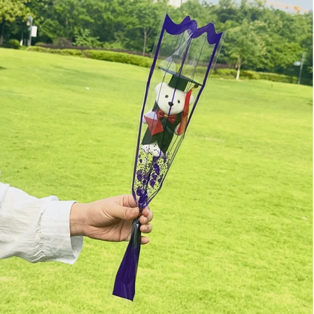 Букет плюшевых мишек Dr.Bear 45 см для выпускного Фиолетовый, Фиолетовый, Purple