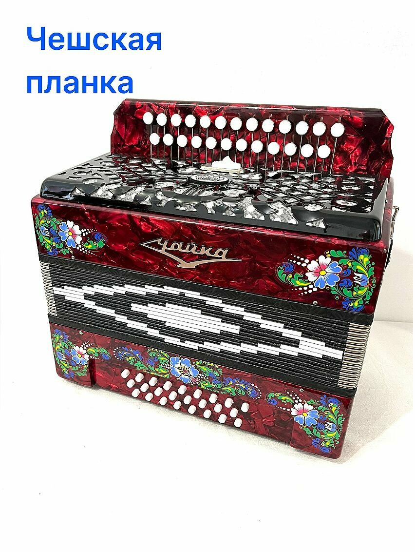 Гармонь "Чайка 314", чешская планка, бордовая, S5XLY-A
