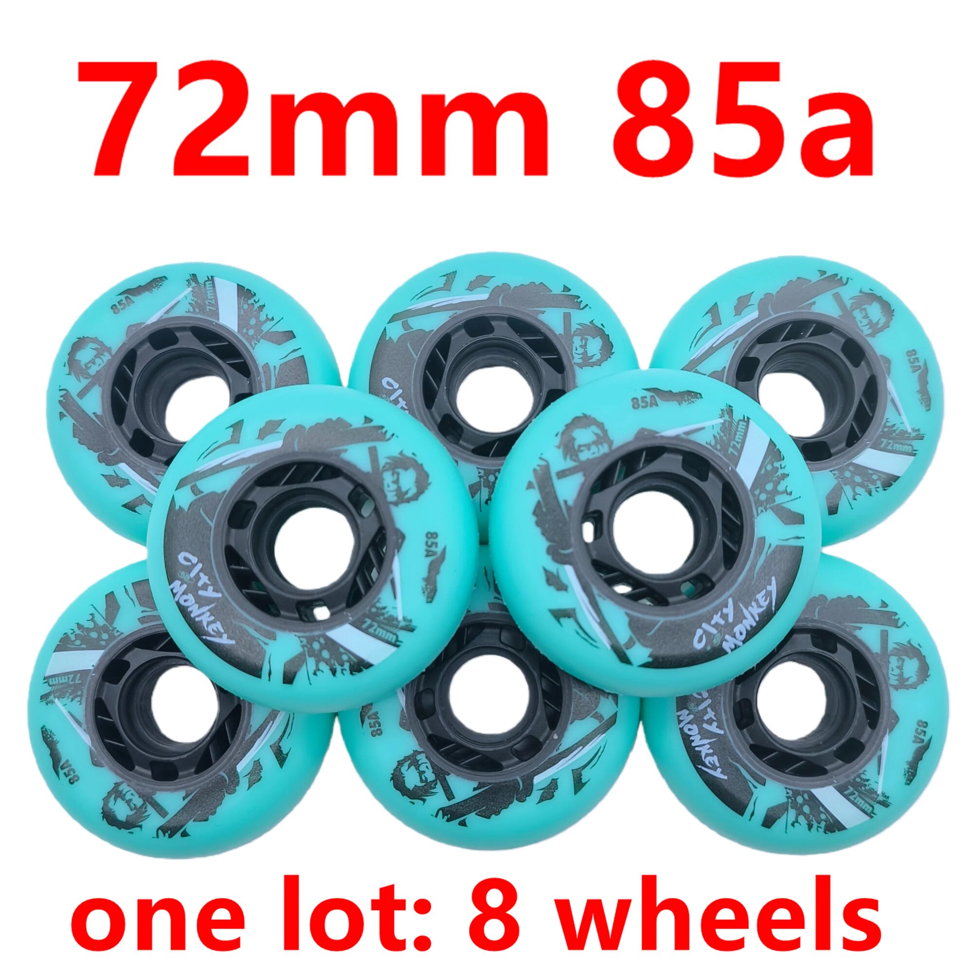 Колеса для роликовых коньков MCgala 72 мм 85A 8 шт 72mm 8pcs