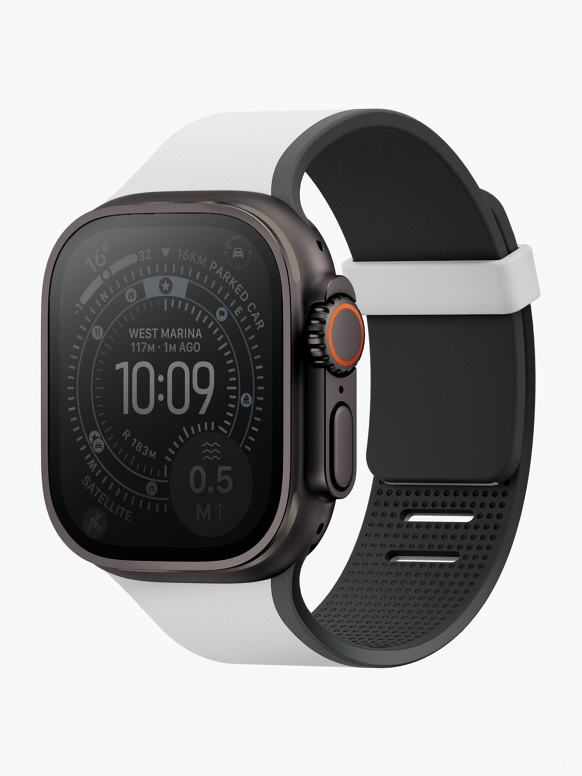 Ремешок Uniq для Apple Watch 44/45/46/49 мм, Revix IV силиконовый, с магнитными звеньями, светло-серый