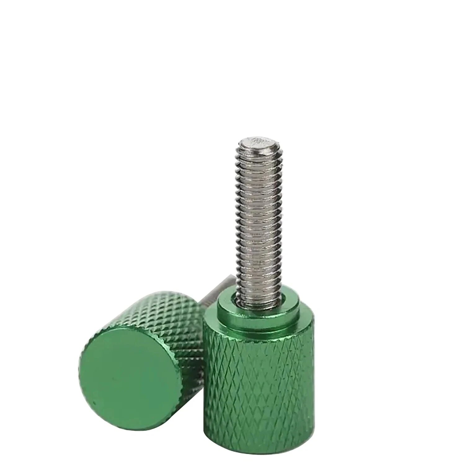 Цветные винты-барашки M6 алюминий + сталь 6-100 мм Зеленый, M6x15mm, Green