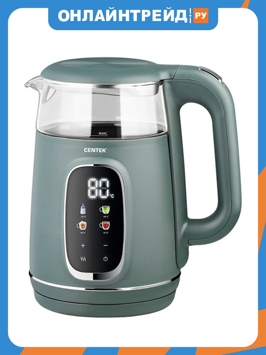 Чайник Centek CT-0052 Green, зеленый