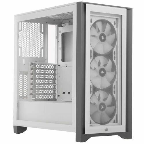 Компьютерный корпус Corsair iCUE 4000X RGB (CC-9011205-CN) белый - Midi Tower, E-ATX, USB 3.2 Gen 1 Type-A, USB 3.2 Gen 2 Type-C