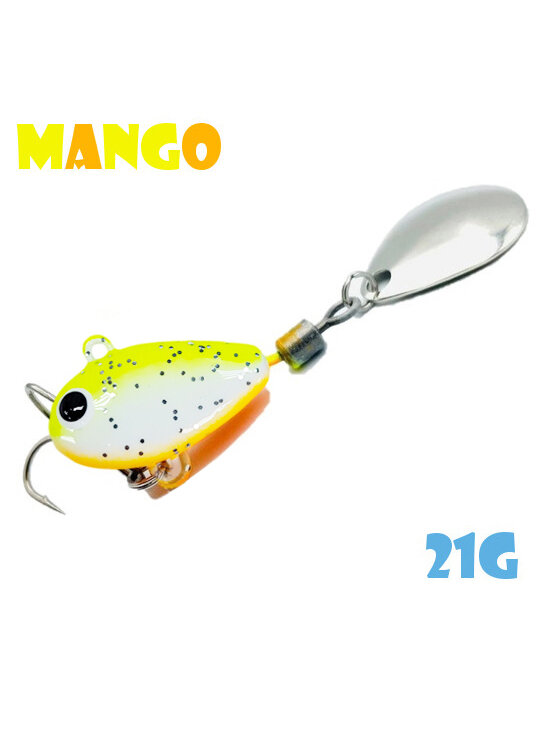 Блесна Тейл-Спиннер для рыбалки Uf-Studio Hurricane 21g #Mango