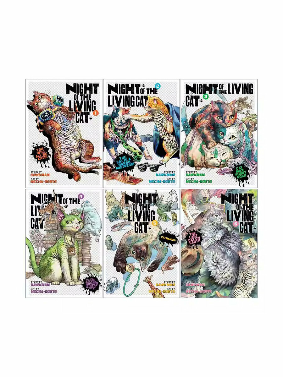 Книга "Ночь живых кошек" (Night of Living Cat) 1-6, манга, на китайском, 2025 г.