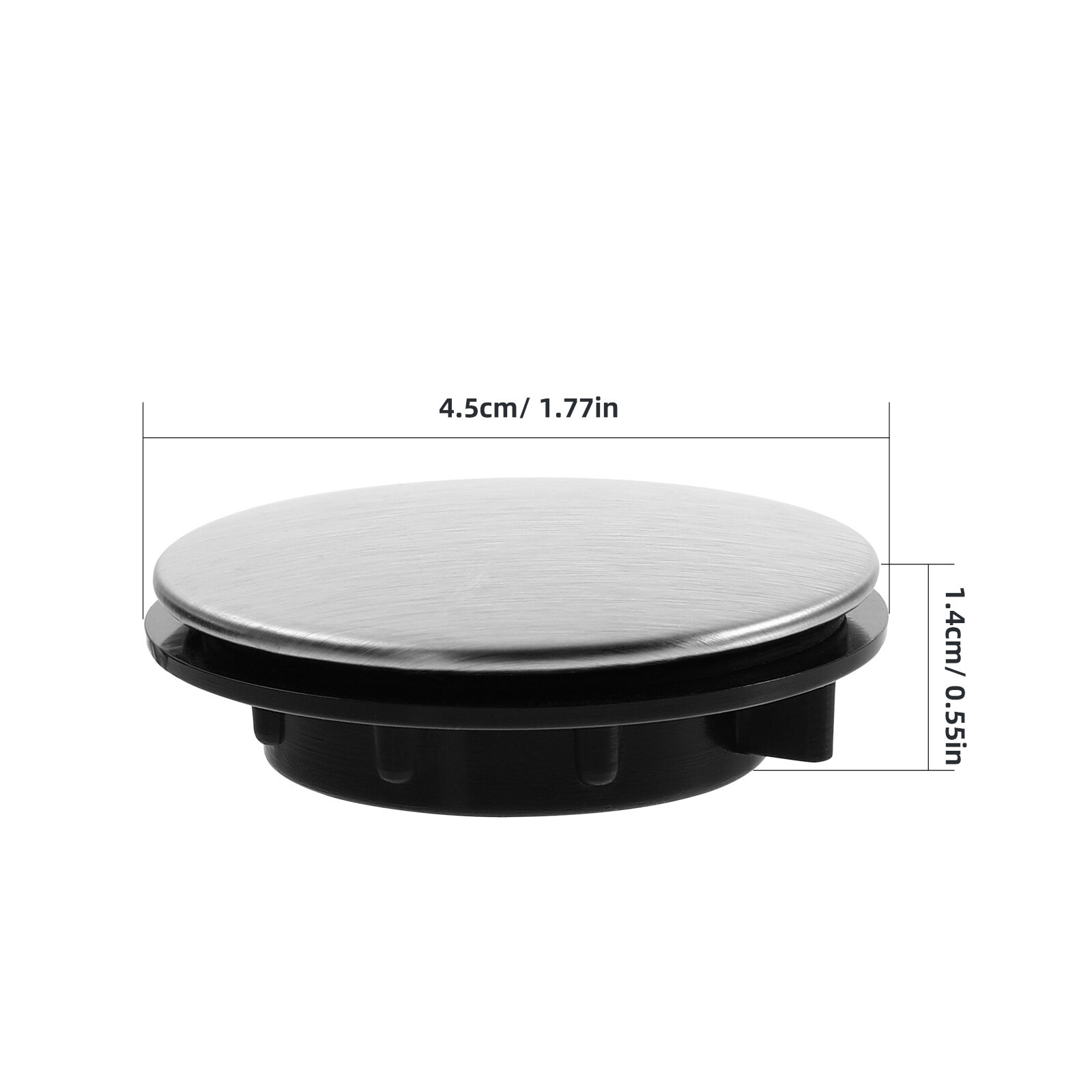 Крышка Для Отверстия Раковины 2шт Серебристый Цвет Размер 4 50X4 50X1 40Cm Подходит Для Диаметра 31 40Mm
