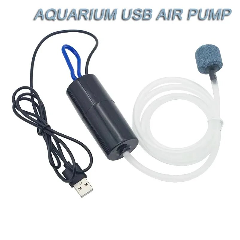 USB-компрессор для аквариума 1PCS-Black — фото 1