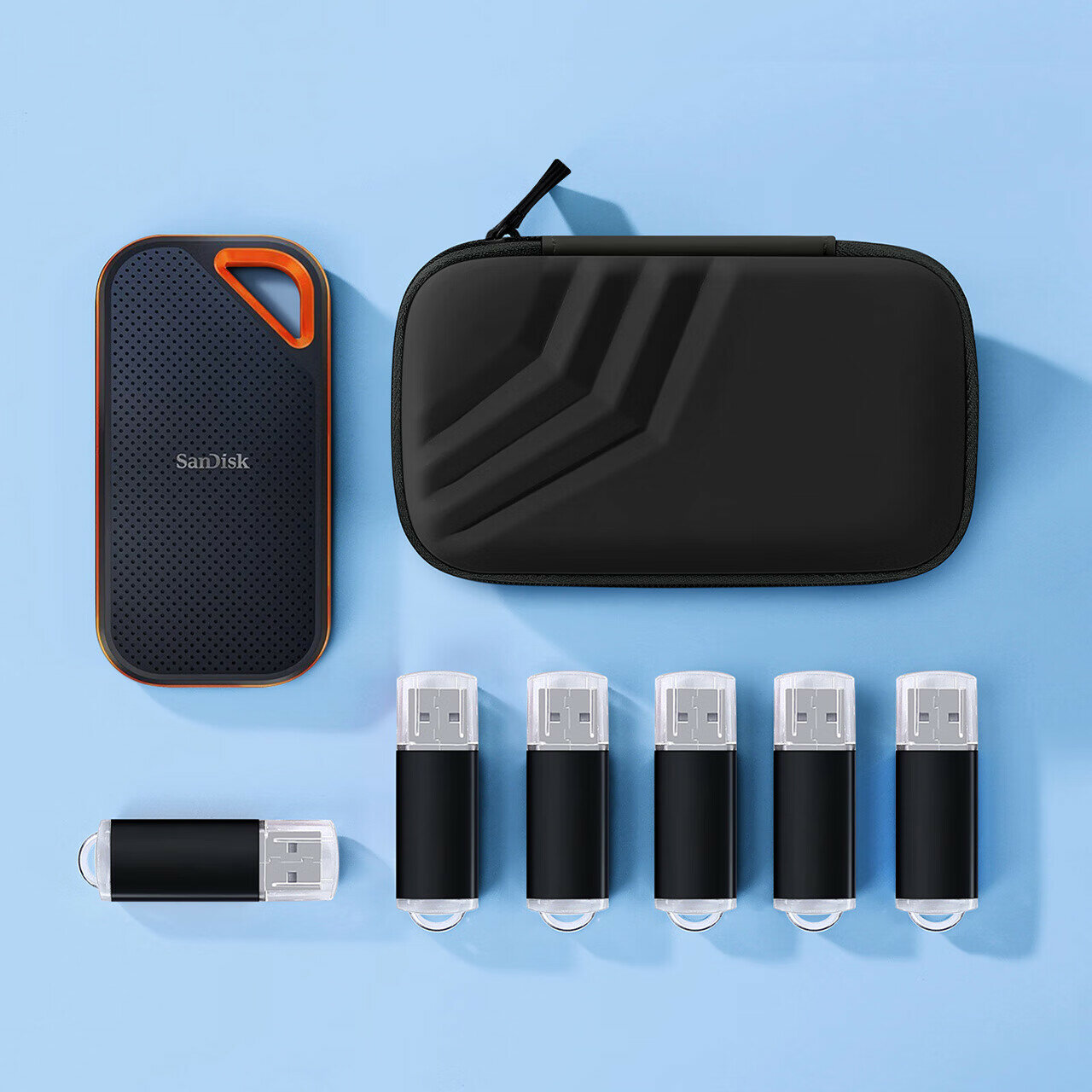 ДиИиГонфан портативный чехол для SSD SanDisk E30 E60 E61 E62 E80 E81 E90 с кабелем и хранением