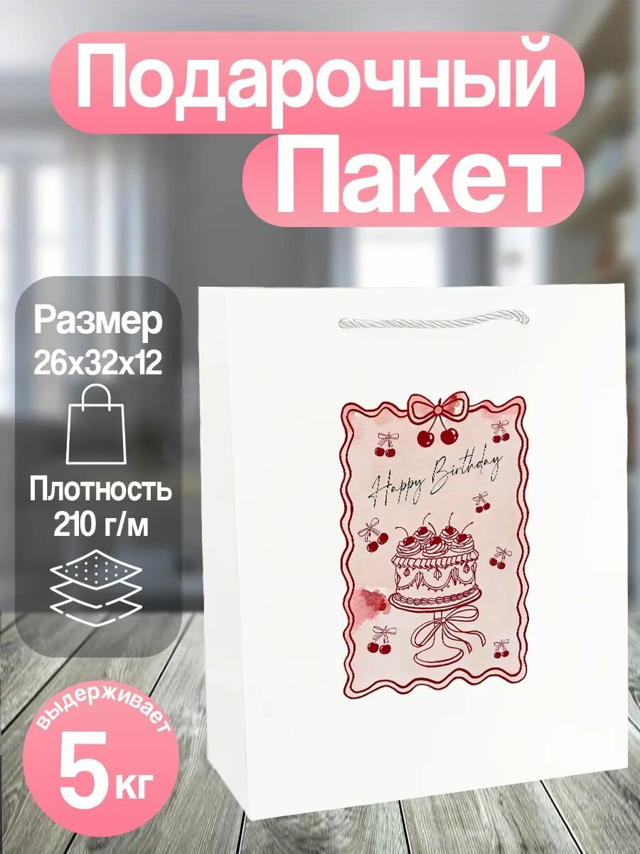 Пакет подарочный на день рождение
