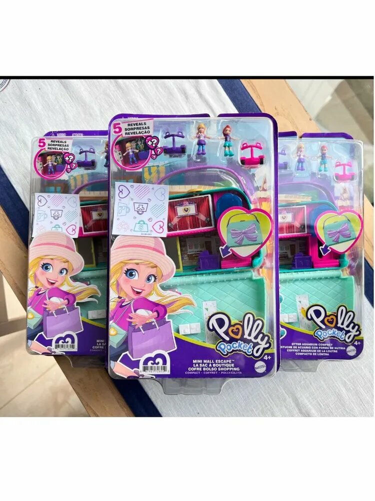 Поли Покет Polly Pocket Мини Торговый Центр , игровой набор с куклой, лифтом и аксессуарами для девочек