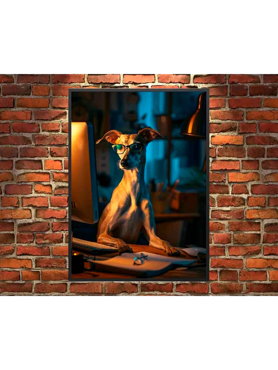 Программист для собак-Уиппетов 1, Плакат 30x42см