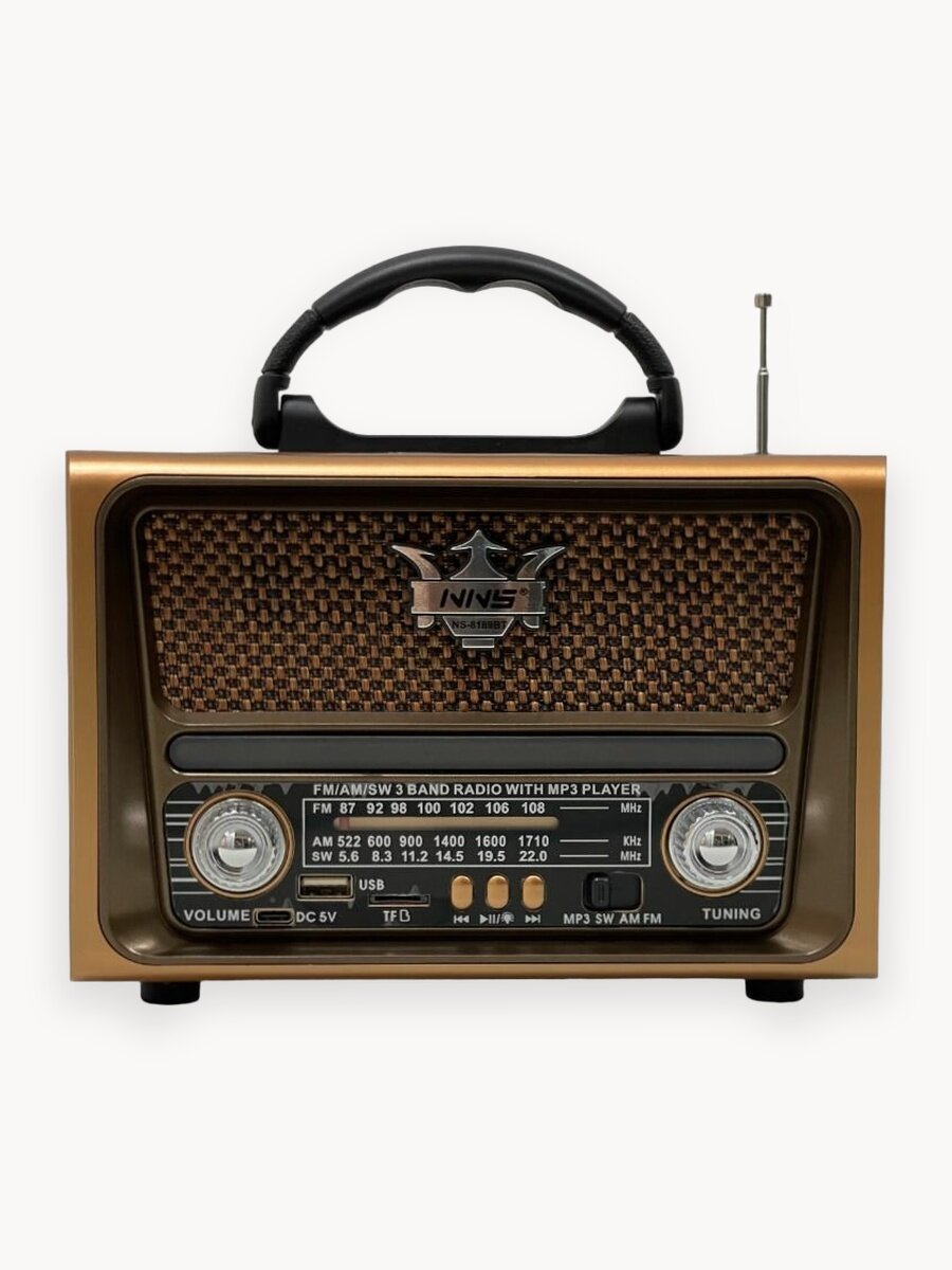 Радиоприёмник/Ретро радио/Блютуз колонка/8189/8Вт/TM
