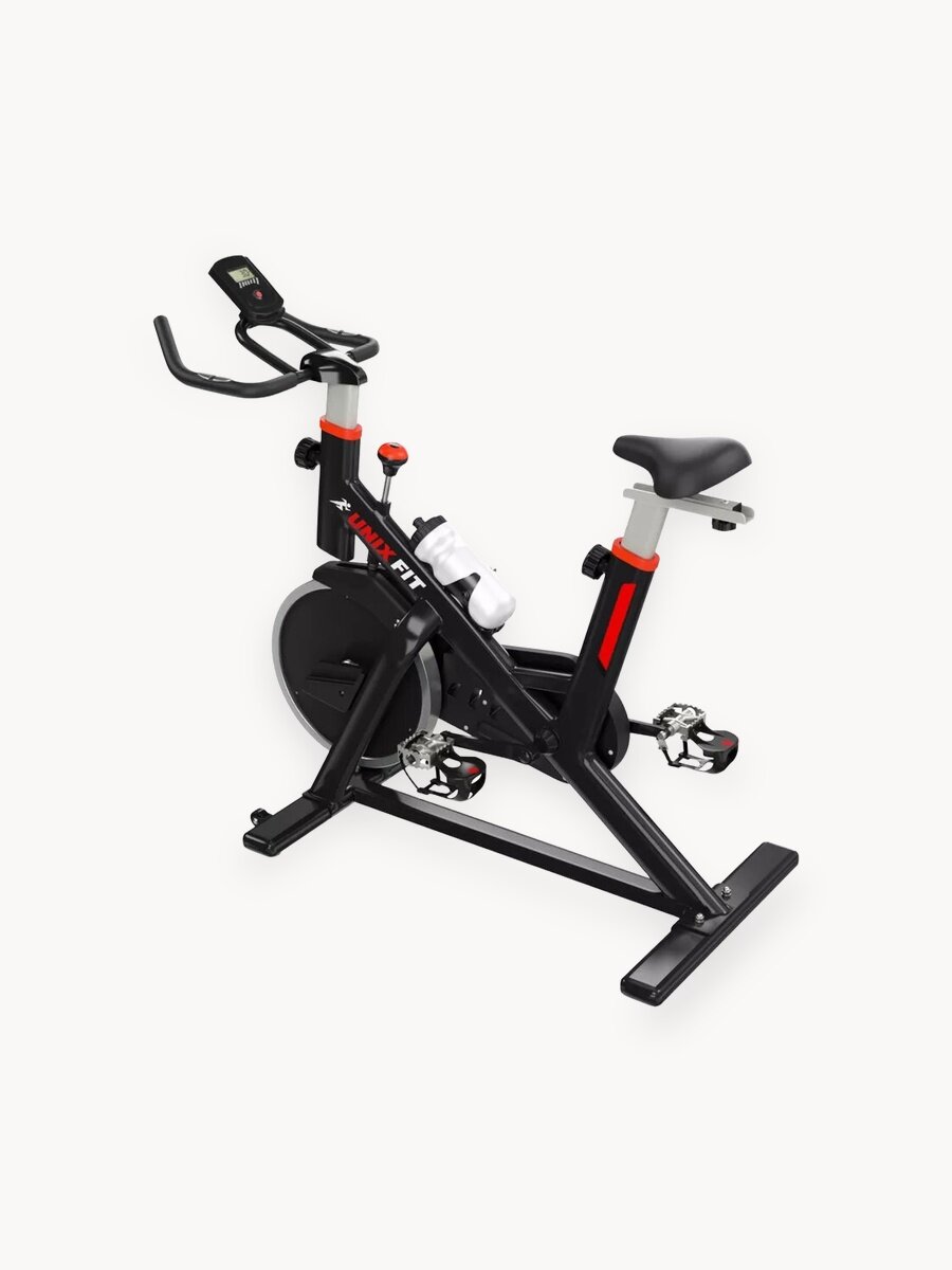 Велотренажер спин-байк UNIXFIT SB-490 для дома, маховик 12 кг (инерционный вес 19 кг), нагрузка бесступенчатая UNIX FIT