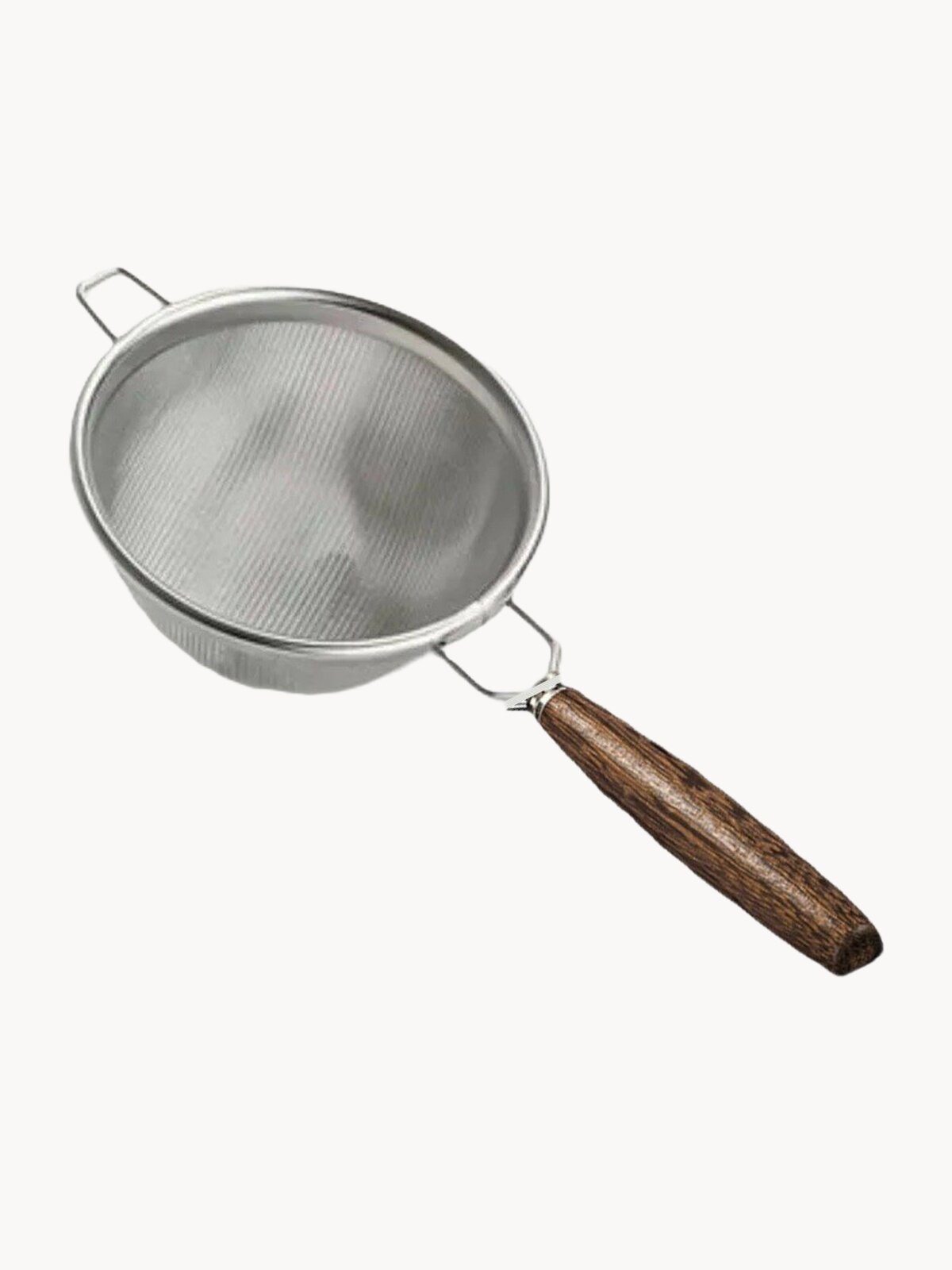 Ситечко для заваривания кофе, чая, фильтр для заварки в кружке, с деревянной ручкой, серебряный