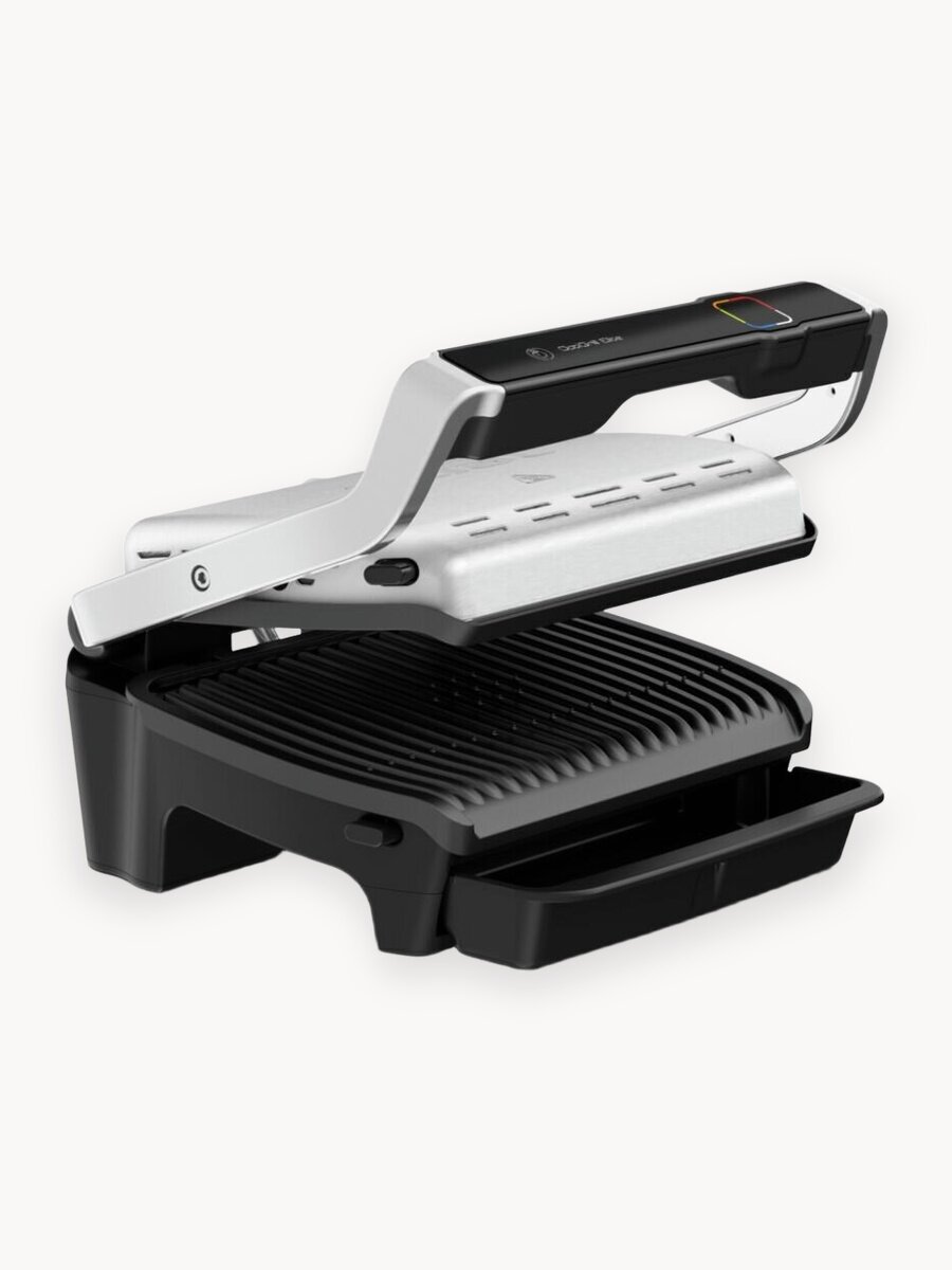 Электрический гриль Tefal Optigrill Elite, антипригарный, 12 программ, 2000Вт, серебристый