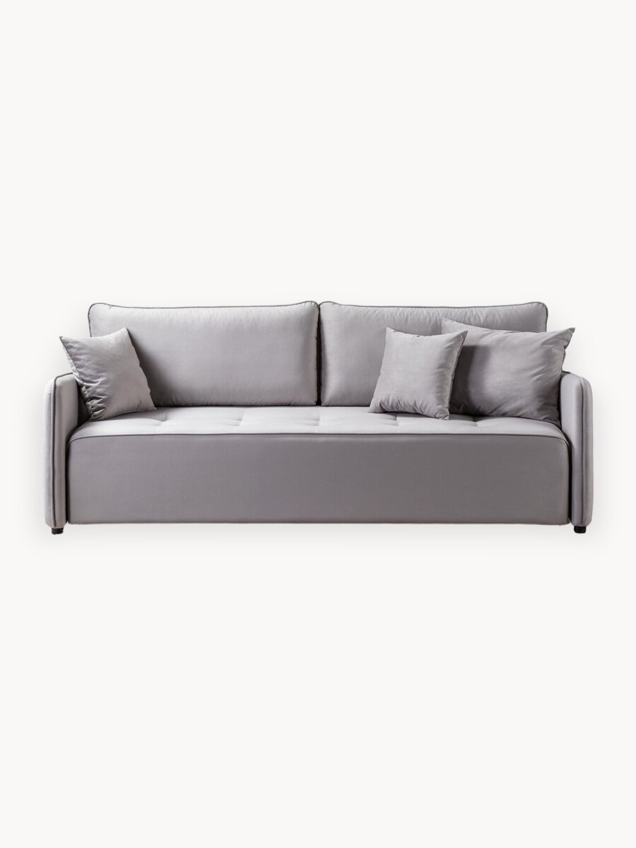 Диван раскладной Ричард Арт. ТД 793 Storm 024 (светло-серый), с ящиком, для хранения