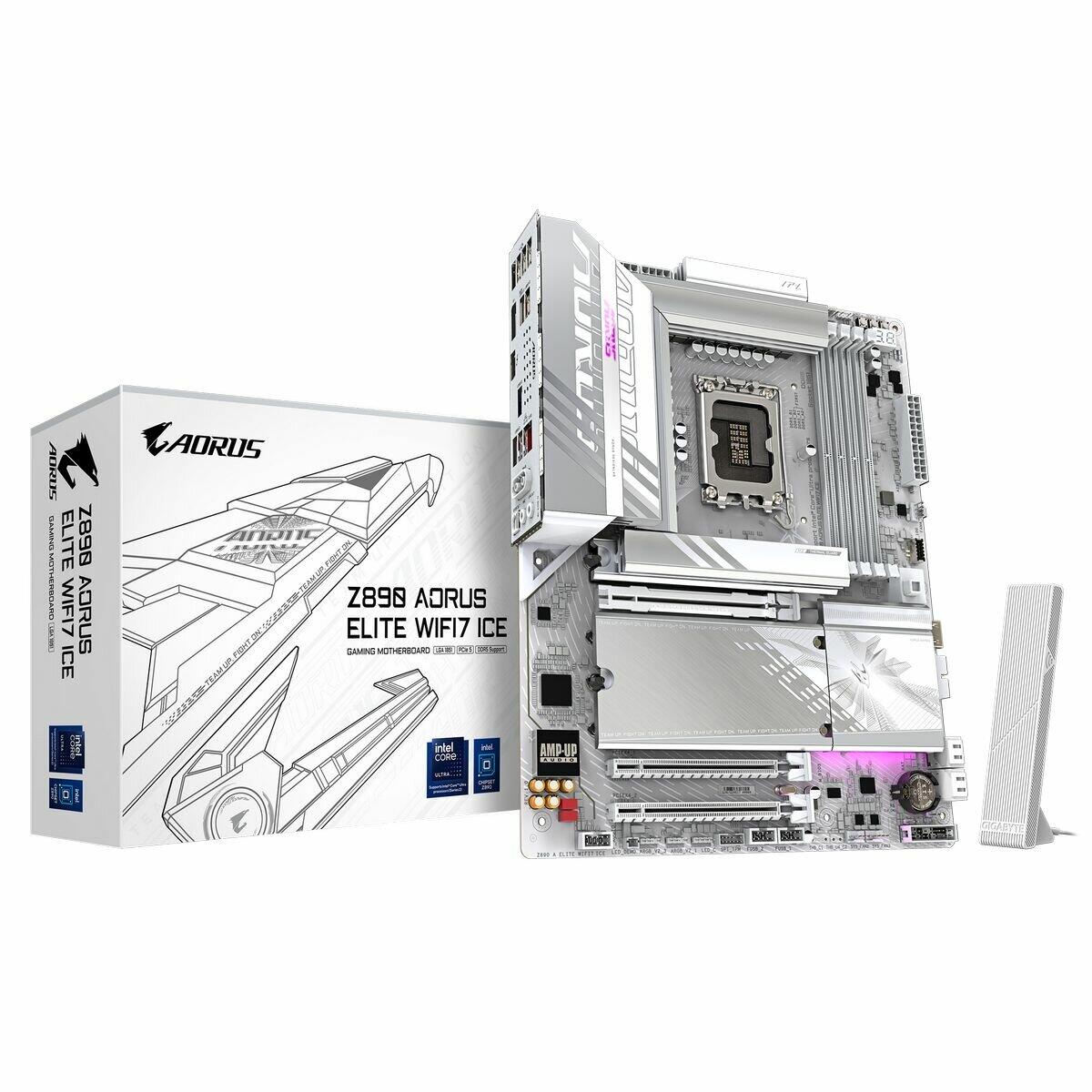 Материнская плата Gigabyte Z890 AORUS ELITE WIFI7 ICE, LGA1851, Intel Z890, ATX, RTL (Z890 AORUS ELITE WIFI7 ICE)