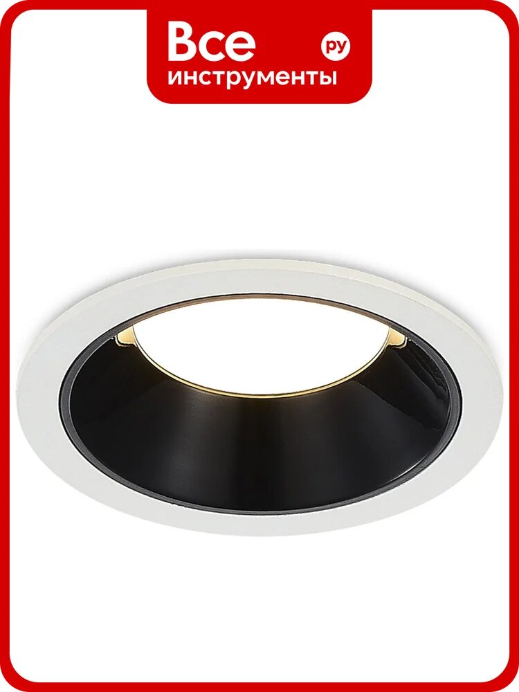 Светильник встраиваемый ST LUCE черный LED 1*7W 4000K 630Lm Ra80 120 IP20 D85xH45 100-240V ST755.448.07